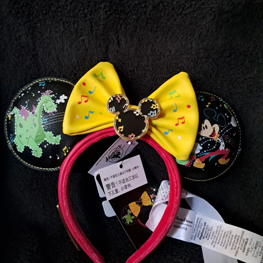 Disney | Accessories | Disney Mickey Mouse Headband With Yellow Bow And ...